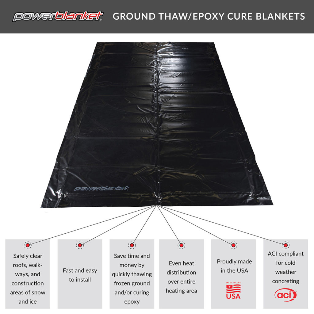 3x4 Ground Thawing Heated Blanket | Thaw Frozen Ground Fast